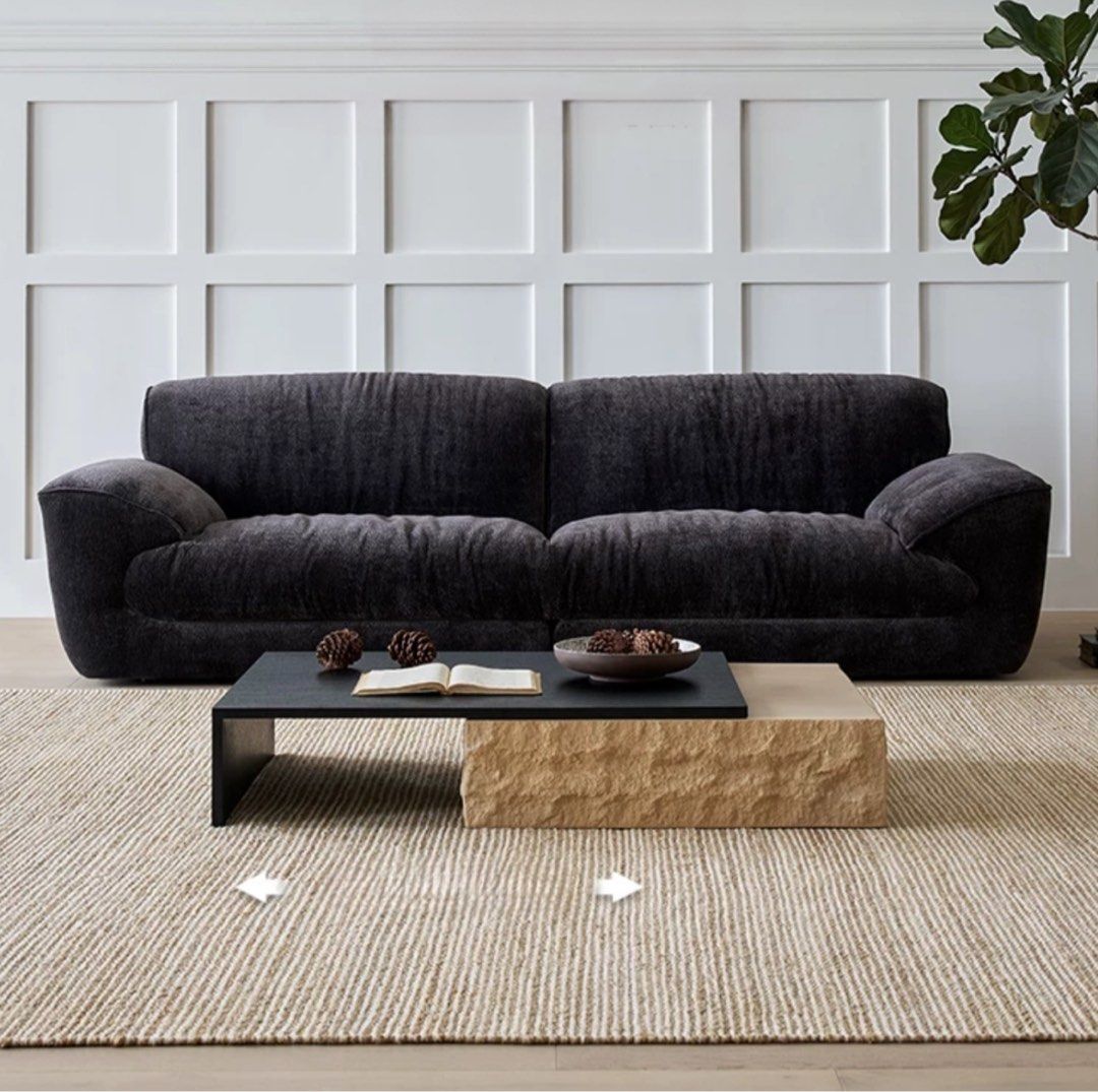 DUSTIN Modern Travertine Coffee Table, Furniture & Home Living ...