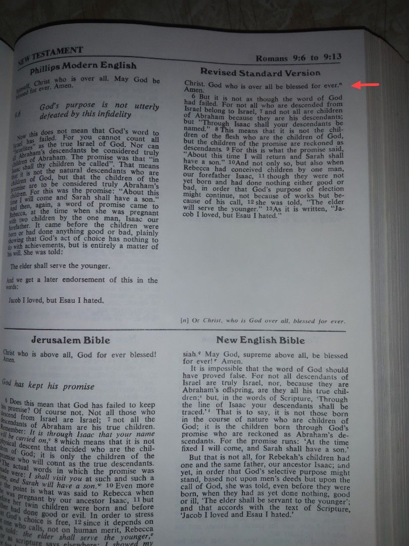 EIGHT TRANSLATION - New Testament: KJV, TLB, Phillips, RSV, TEV, NIV ...