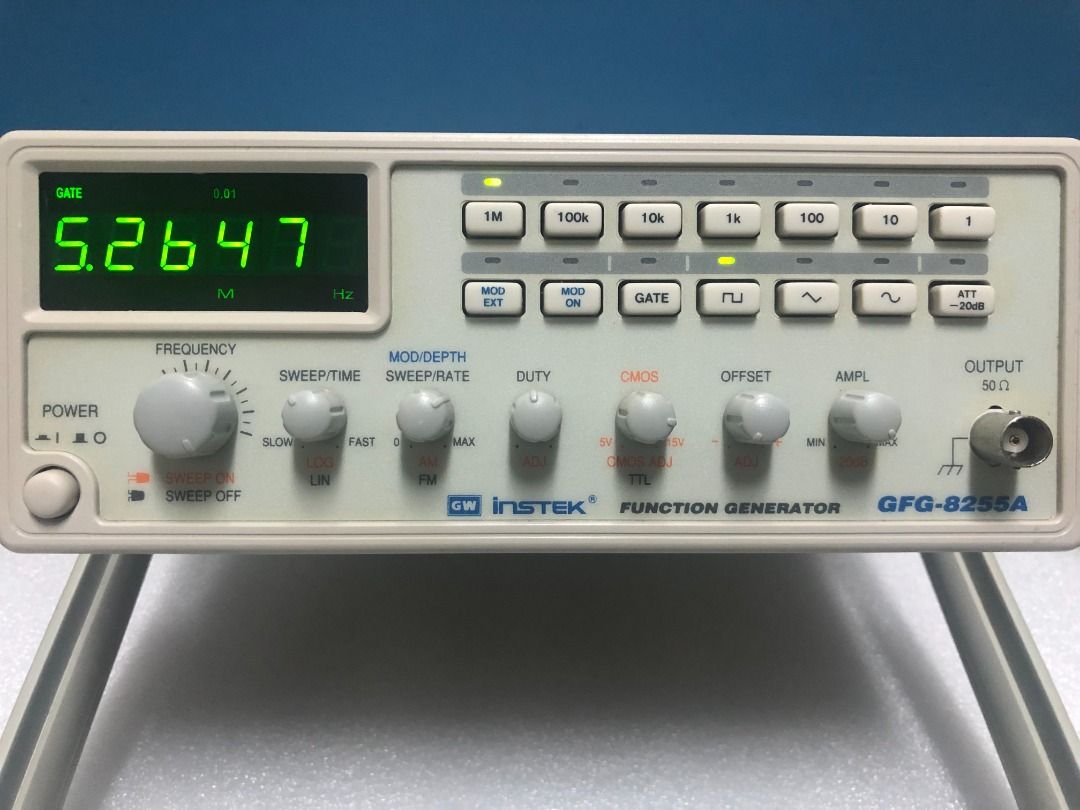 GW Instek GFG-8255A 5MHz Function Generator with Ext. Counter, Sweep, AM/FM, Computers & Tech ...