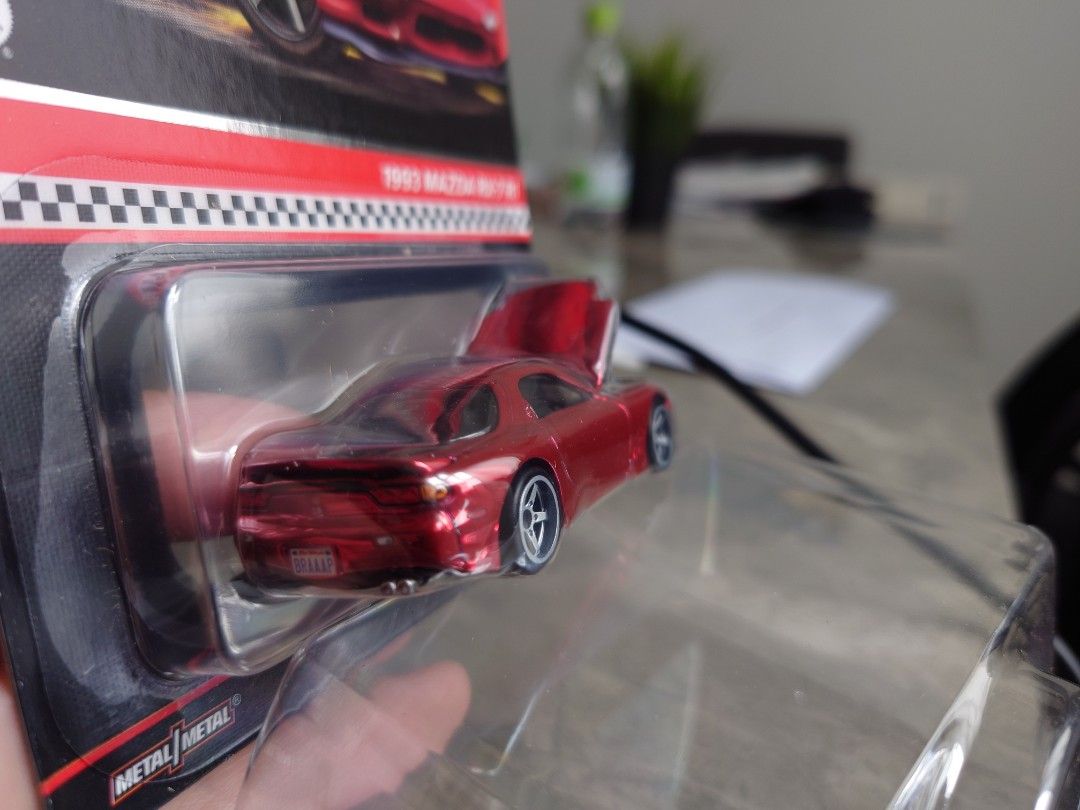 Hot Wheels RLC 1993 Mazda RX-7 R1 red chrome Efini RX7 Redline Club JDM ...