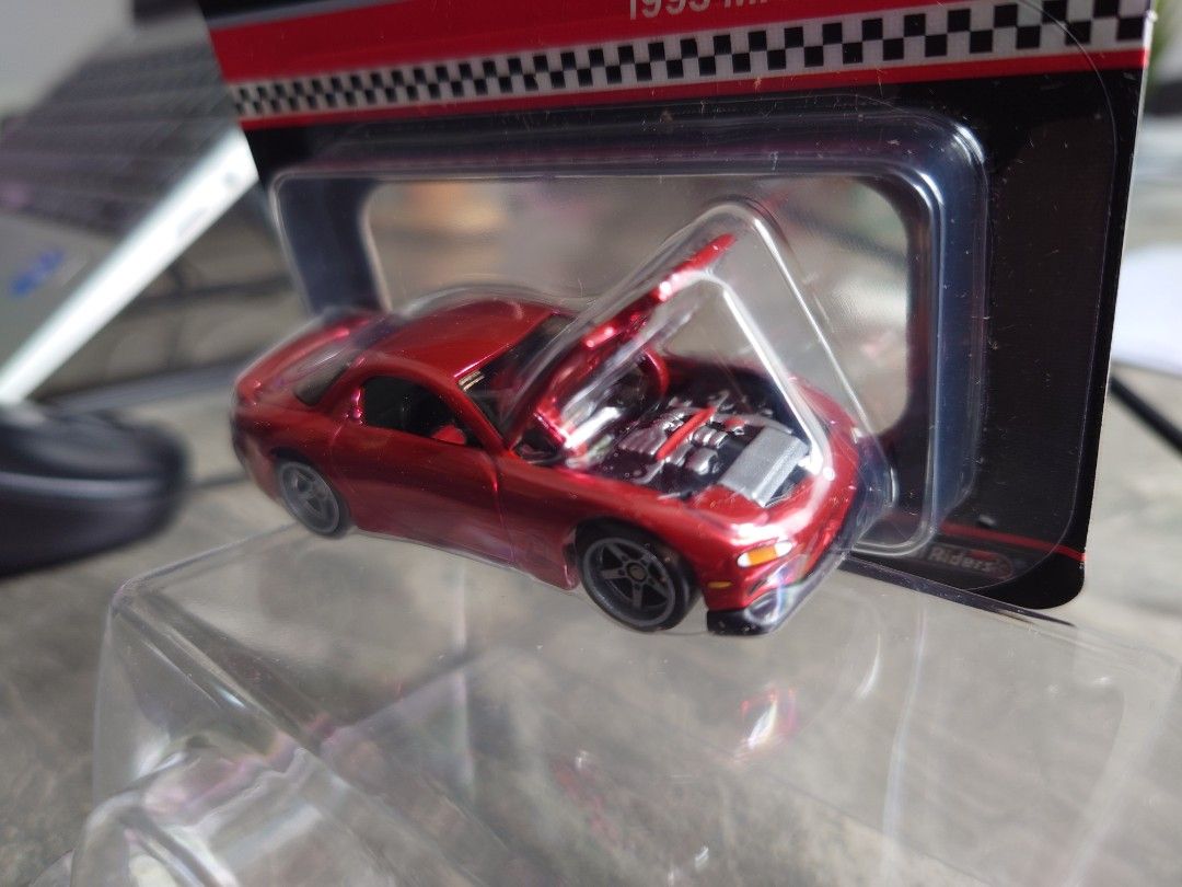 Hot Wheels RLC 1993 Mazda RX-7 R1 red chrome Efini RX7 Redline Club JDM ...