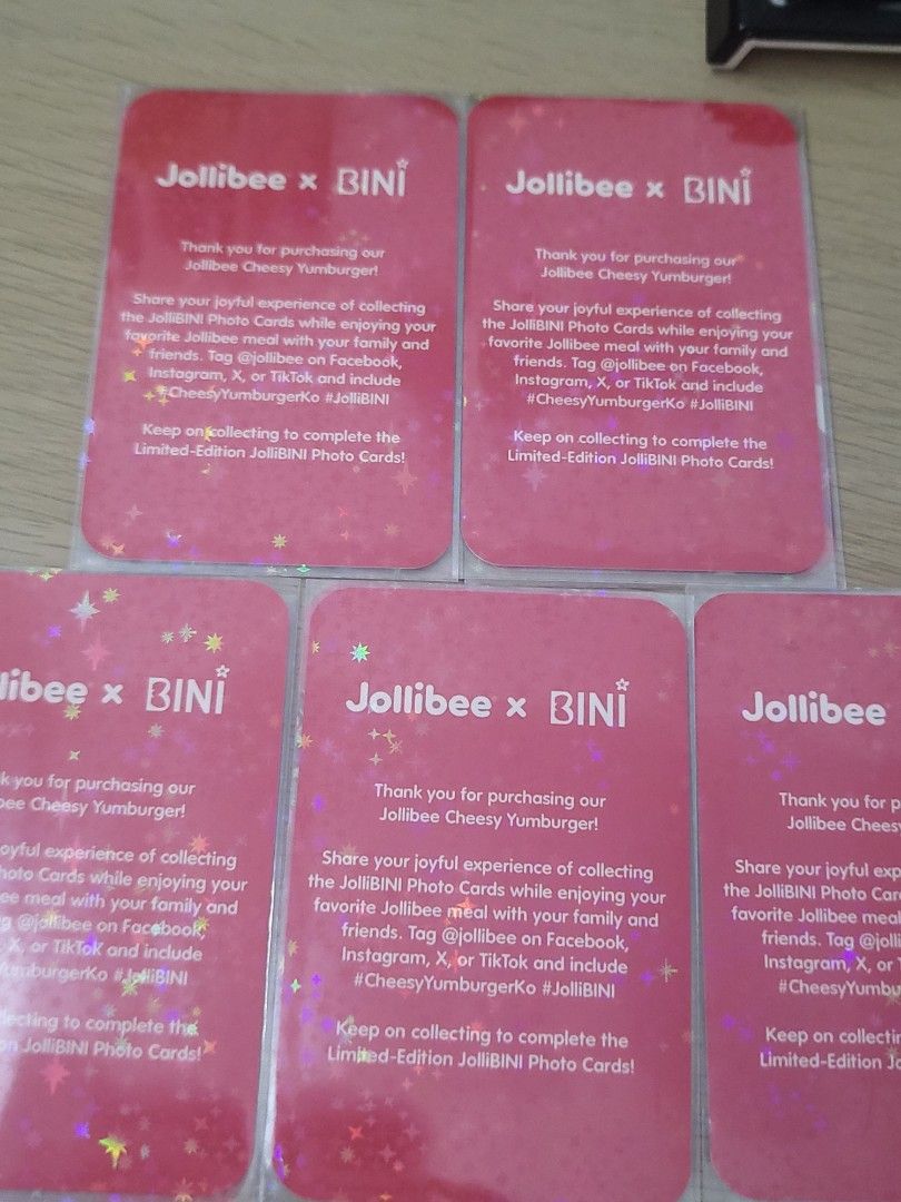 jollibee x bini photocard, Hobbies & Toys, Memorabilia & Collectibles ...