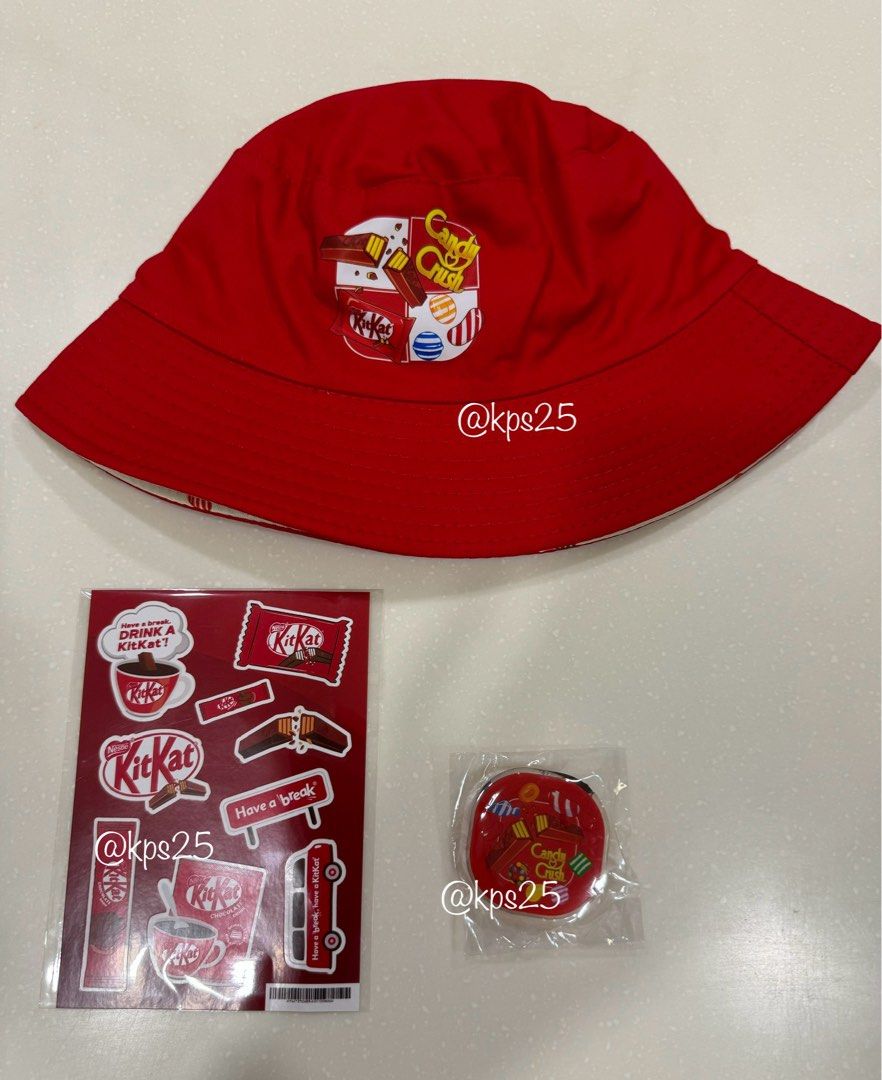 Kit Kat x Candy Crush Reversible Bucket Hat or Pop Socket Phone Holder ...