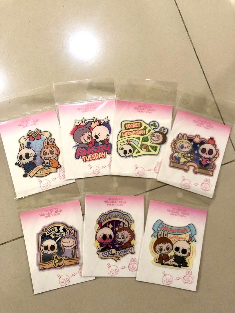 Labubu The Monster Sticker - Pop Mart Ori, Toys & Collectibles, Lainnya ...