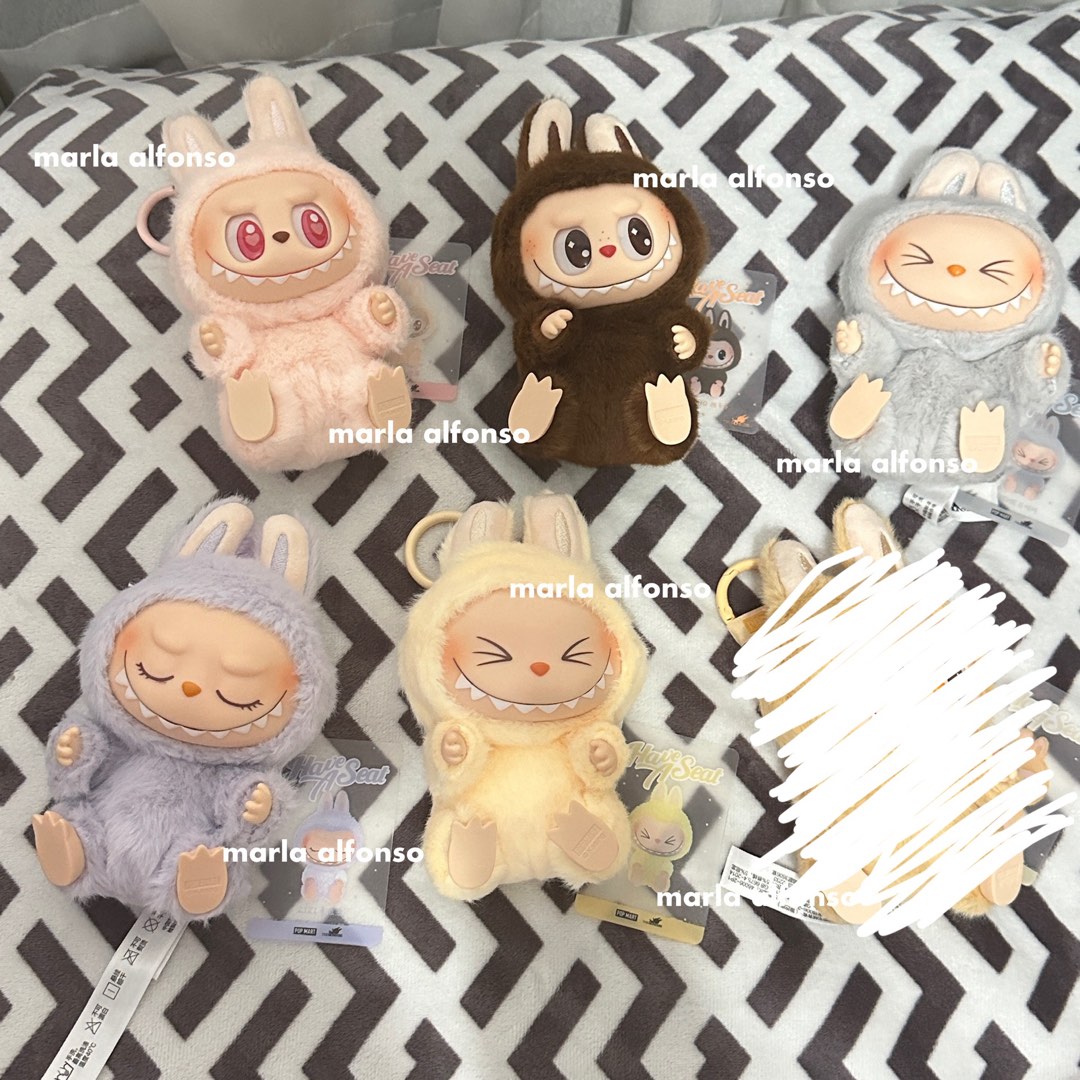 Labubu V2 Have a Seat Popmart Plush Pendant Keychains, Hobbies & Toys ...