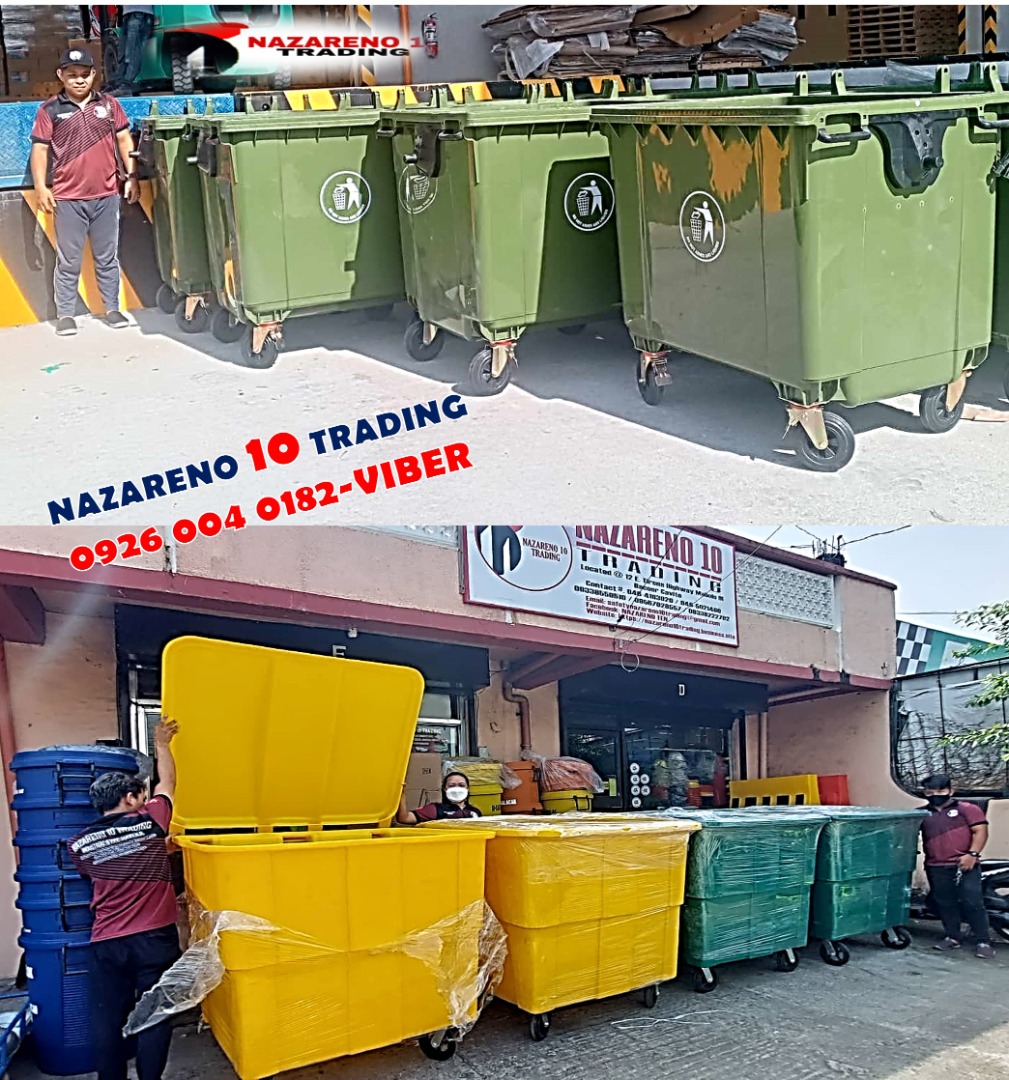 LARGE TRASH BIN WHEELED TRASH BIN OUTDOOR BIN, Furniture & Home Living ...