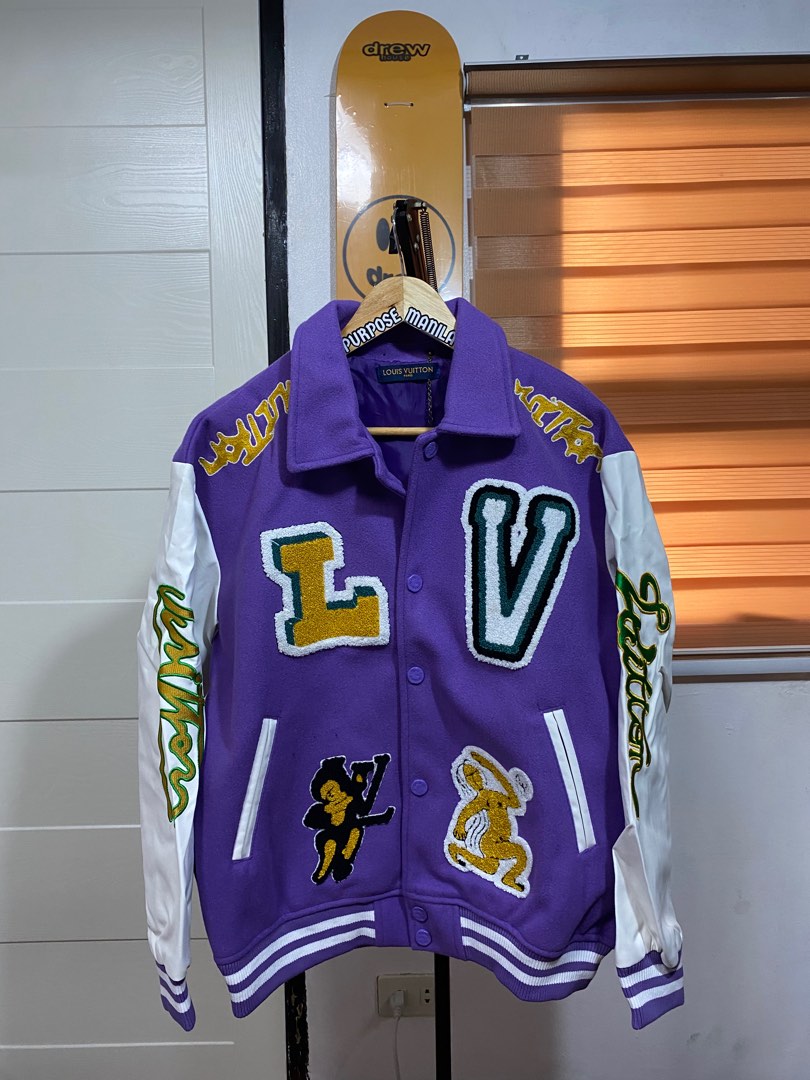 LV VARSITY JACKET, Men's Fashion, Coats, Jackets and Outerwear on Carousell