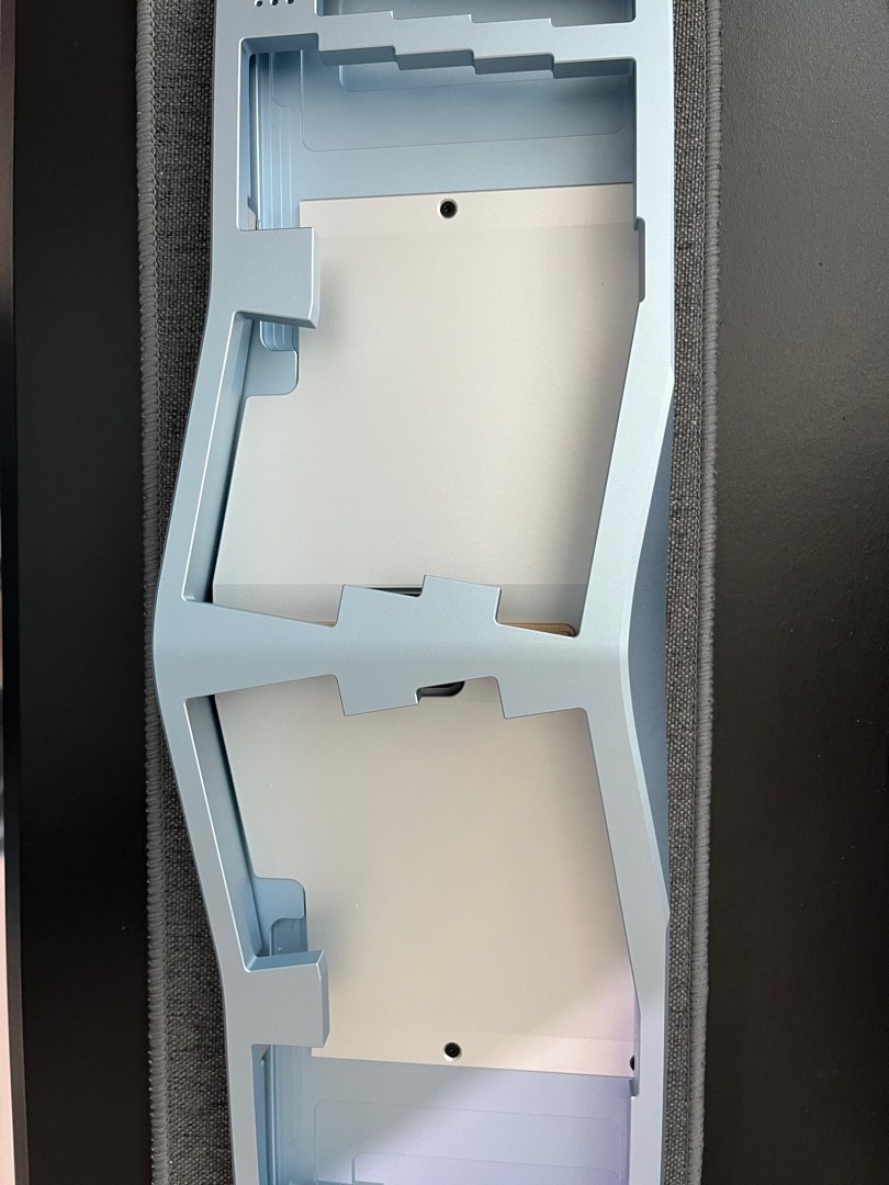 Neo ergo (anodized baby blue/silver kernel/spray coated silver weight and copper badge ...