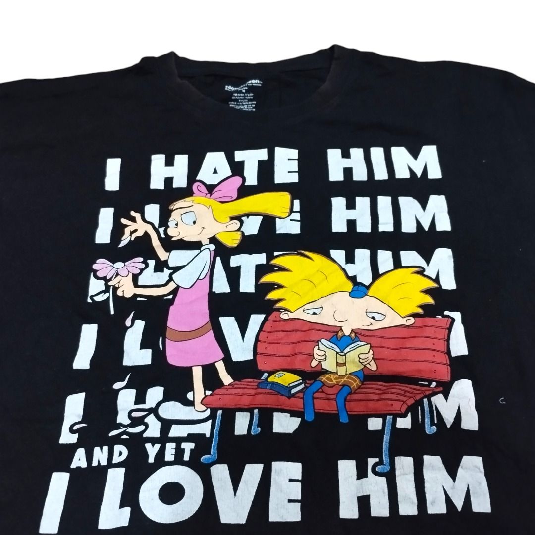 NICKELODEON - HEY ARNOLD BLACK T-SHIRT | KAOS CARTOON | ALD, Fesyen ...