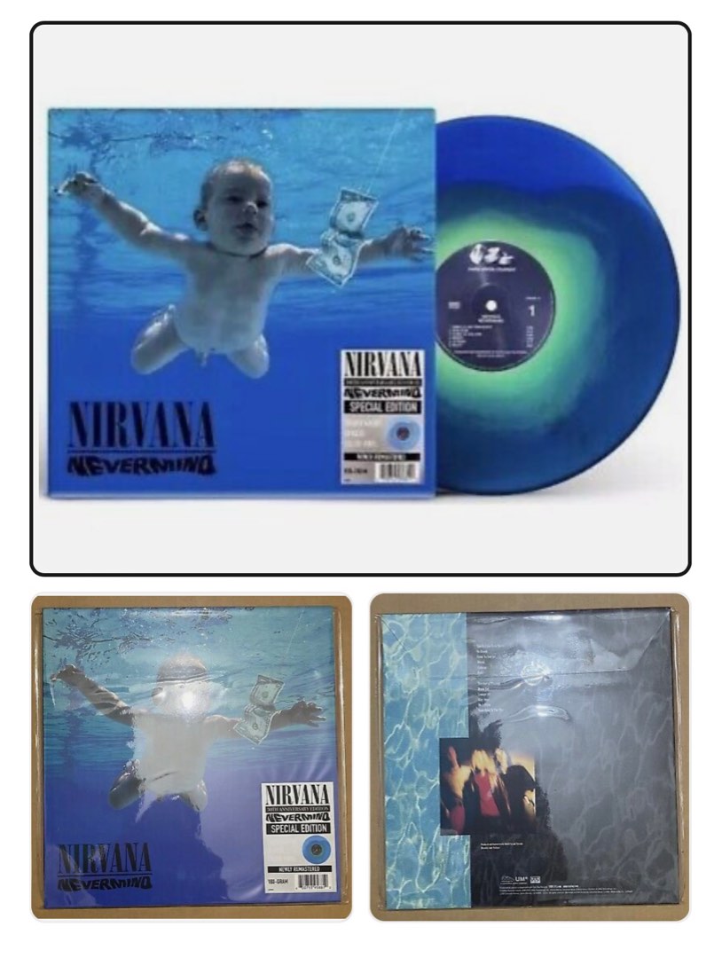 nirvana nevermind swimming blue vinyl limited edition, 興趣及遊戲, 音樂、樂器 ...