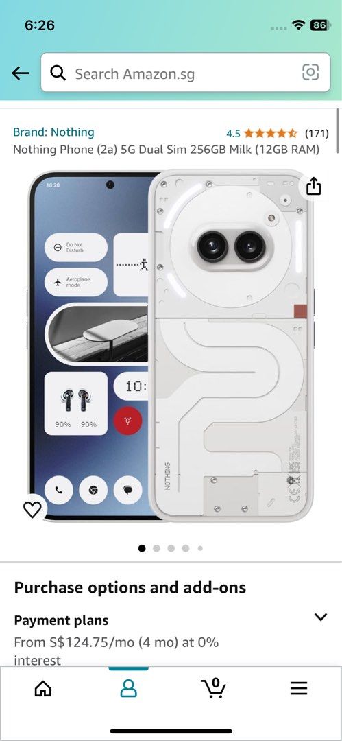 Nothing Phone (2a) Milk 256GB, Mobile Phones & Gadgets, Mobile Phones ...