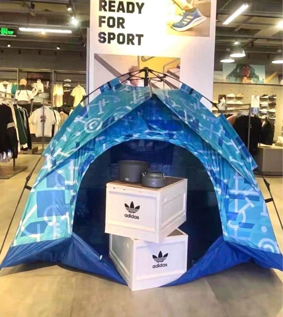 Original Adidas Outdoor Khemah Foldable Camping Tent Waterproof Pop up ...