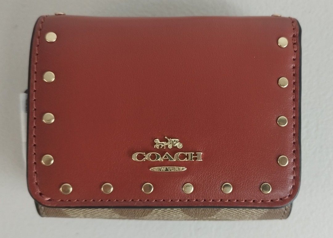 Original and Brand New Coach Small Trifold Wallet In Colorblock ...