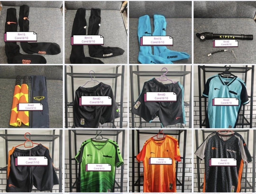 Original referee kronos baju seluar stokin flag dan ball pump, Men's ...