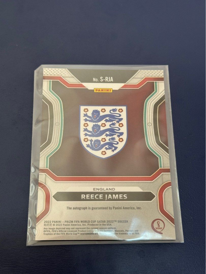 (簽名‼️) Panini World Cup 2022 域斯 占士 簽名卡 車路士 英格蘭 Reece James Autograph ...
