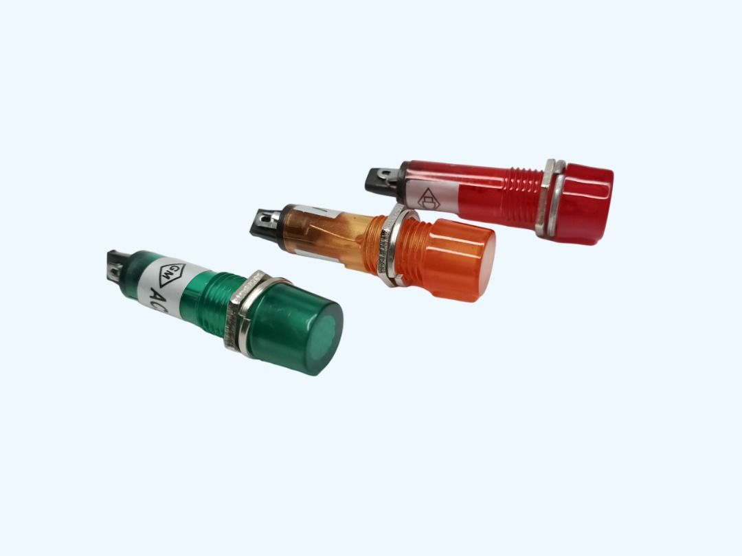 PILOT BULB 220V CIRCLE HEAD 10mm 2-PIN (1-PC per ORDER), SIGNAL ...