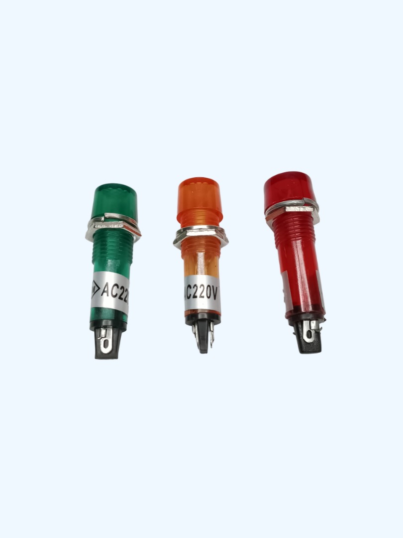PILOT BULB 220V CIRCLE HEAD 10mm 2-PIN (1-PC per ORDER), SIGNAL ...