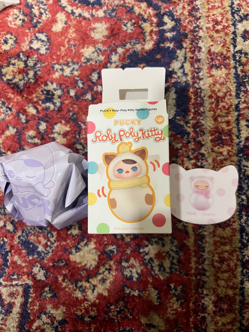 PUCKY Roly Poly Kitty Figurine Blind Box (Ceramic), Hobbies & Toys ...