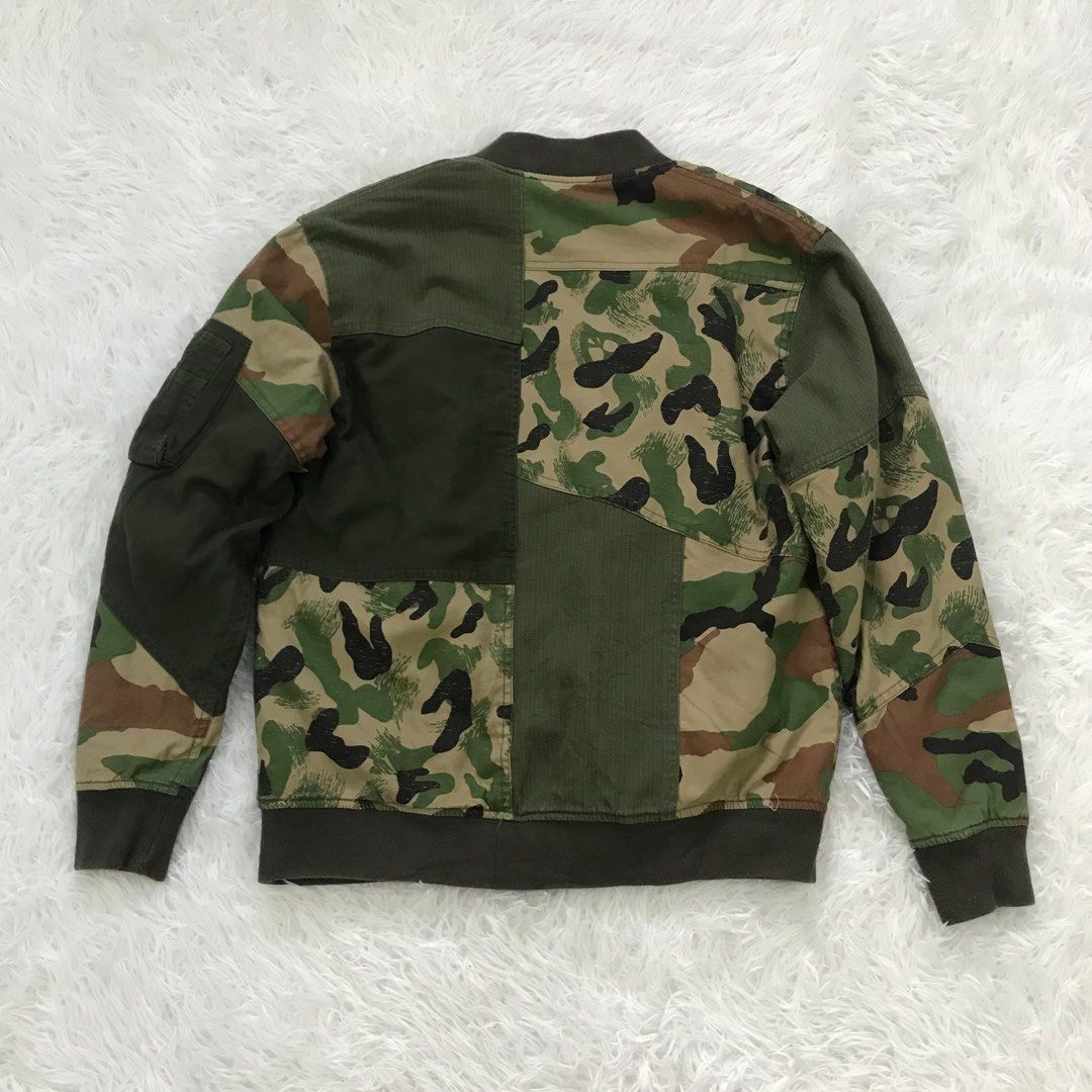 Rare Design Rosebuds Couples Reversible Military bomber jacket (zip ...