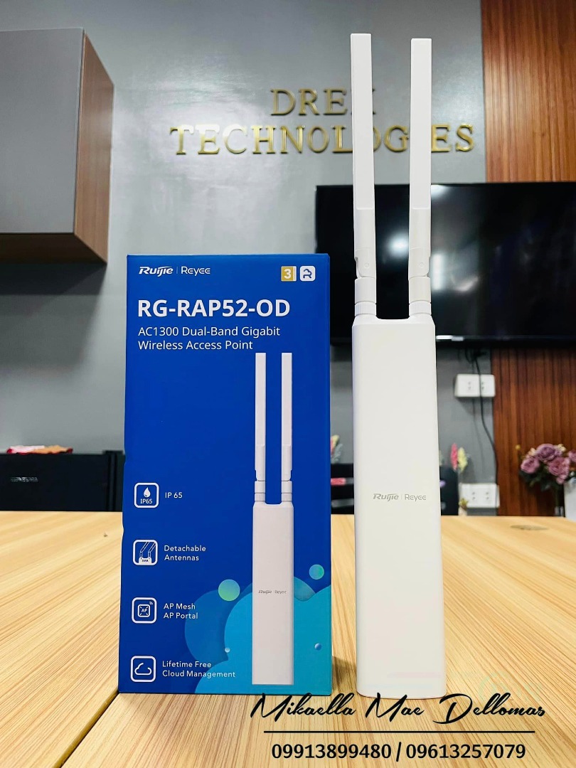 RUIJIE/REYEE (RG-RAP52-OD) AX3000 Wi-Fi 5 AC1300 Dual-Band Outdoor ...