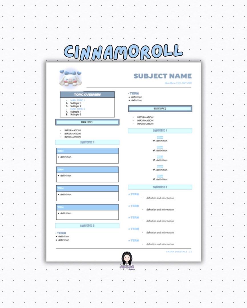 SANRIO TRANSES TEMPLATE, Hobbies & Toys, Stationary & Craft, Stationery ...
