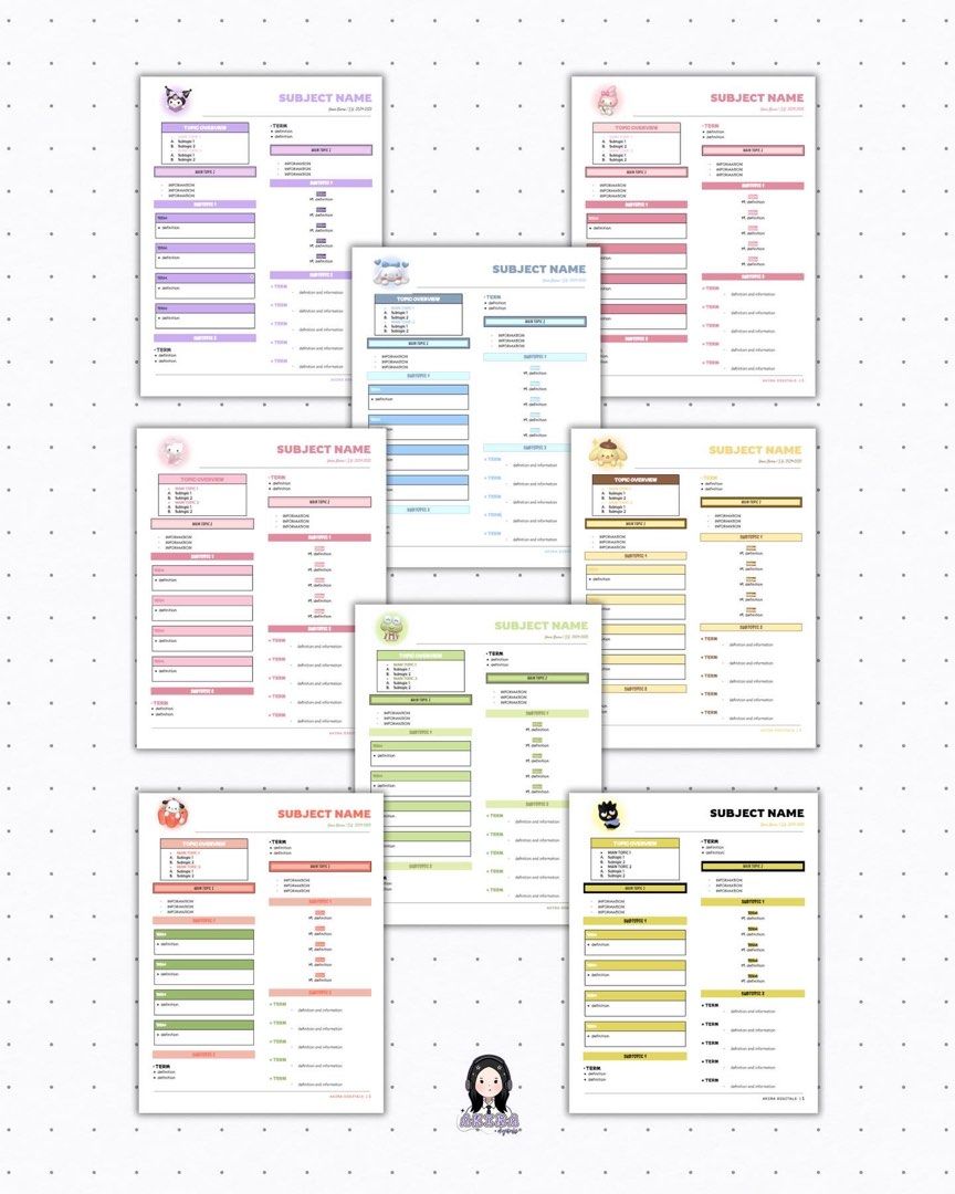 SANRIO TRANSES TEMPLATE, Hobbies & Toys, Stationary & Craft, Stationery ...