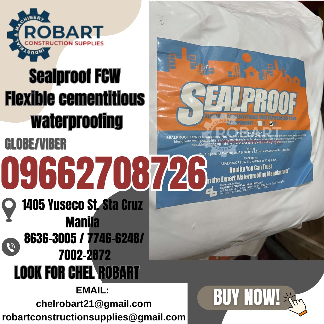 SEALPROOF FCW FLEXIBLE CEMENTITIOUS WATERPROOFING, Commercial & Industrial, Construction ...