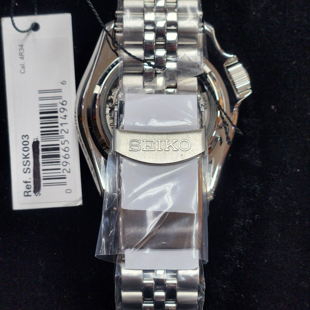 Seiko 5 GMT Batman Blue Dial Watch SSK003K1 SSK003 Brand New, Men's ...