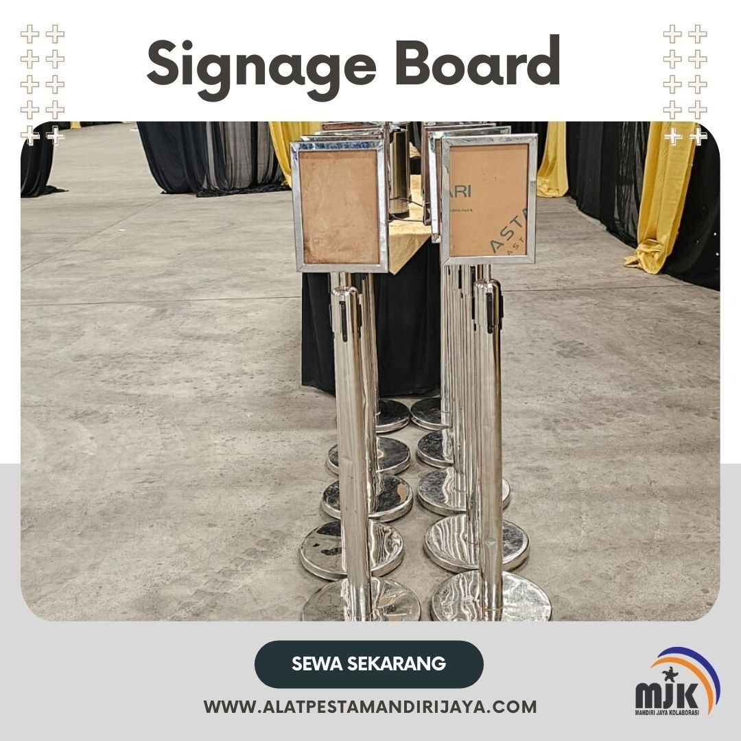 Sewa Sign Board dan Signage Acrylic Bingkai Stainless Area Jakarta ...
