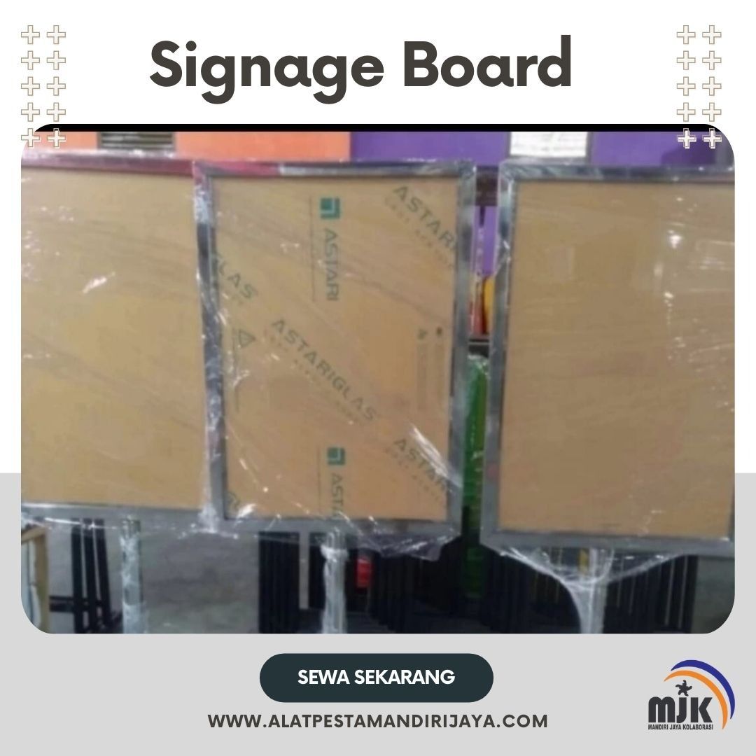 Sewa Sign Board dan Signage Acrylic Bingkai Stainless Area Jakarta ...