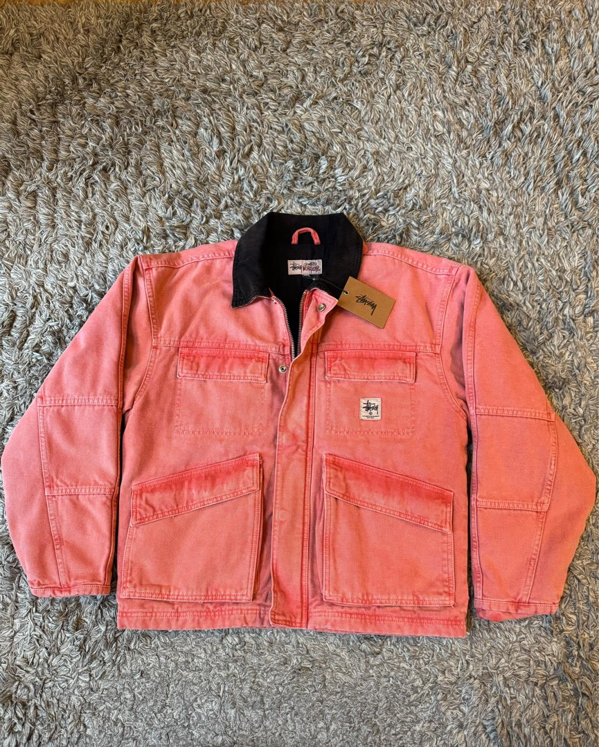 Stussy Washed Canvas Shop Jacket, Men's Fashion, Coats, Jackets and ...