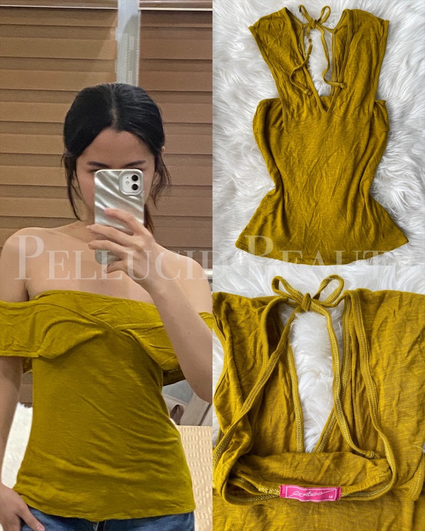 Two way off shoulder sando top, Women's Fashion, Tops, Blouses on Carousell