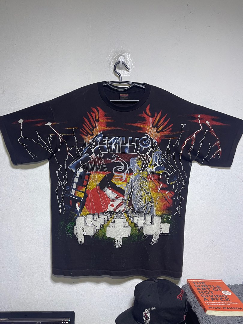 Vintage Metallica Full AOP Album T-Shirt, Men's Fashion, Tops & Sets ...