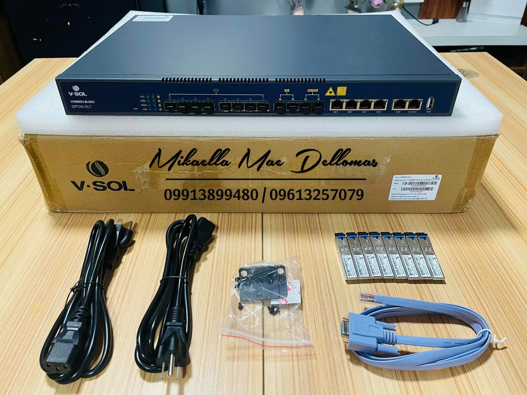 Vsol V1600G1-B-2AC GPON OLT 8-Port with 8 C++++ SFP*8, Computers & Tech ...