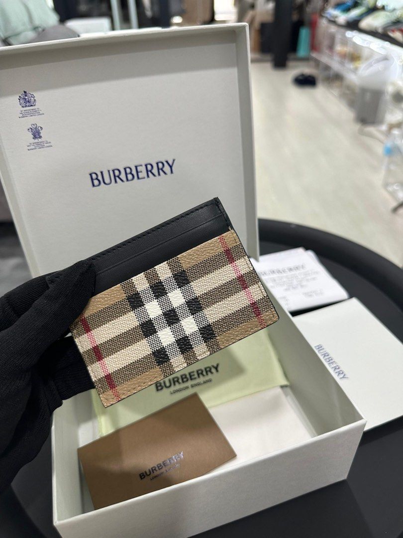 Authentic Burberry Cardholder Full Set with Receipt, Luxury ...