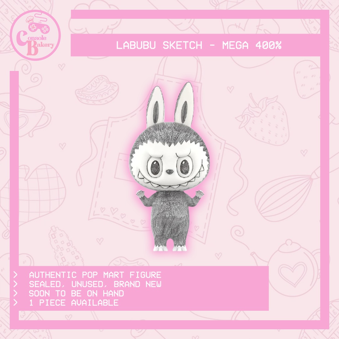 [Authentic] POP MART MEGA LABUBU - 400% Sketch, Hobbies & Toys, Toys ...