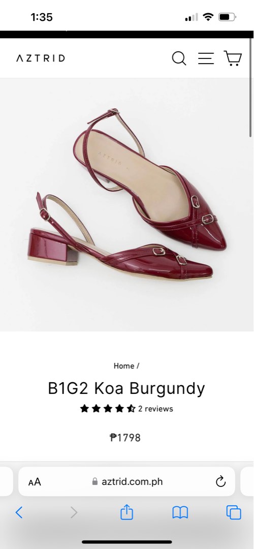 Aztrid Burgundy Red Heels, Women's Fashion, Footwear, Heels on Carousell