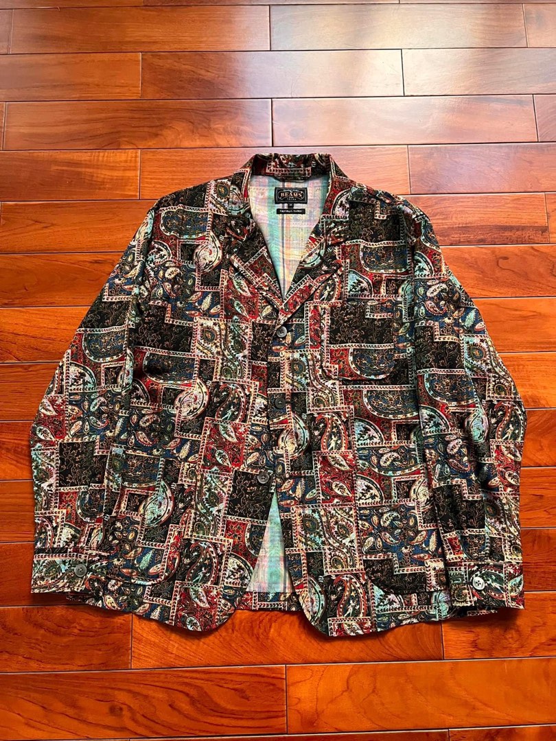 Beams plus 羊毛佩斯利印刷外套M號, 他的時尚, 上衣與西裝, 西裝、套裝在旋轉拍賣
