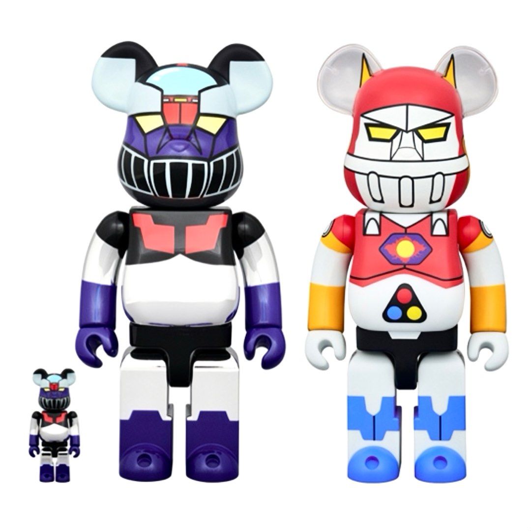 Bearbrick Mazinger Z Plating Ver. 100% & 400% UFO Warrior Diapolon 400% ...