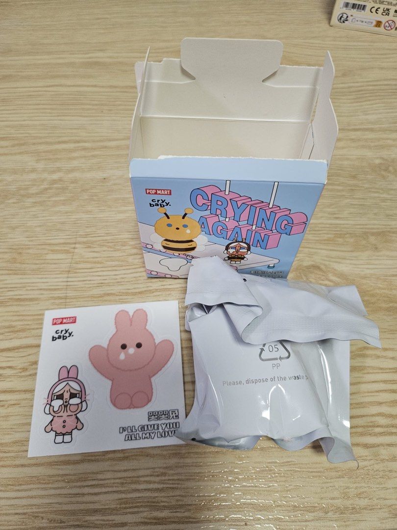 BNIF POP MART CRYBABY Crying Again Series-Plush Badge Blind Box ...