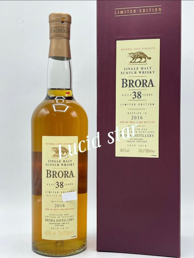 Brora 1977 - 38 years 15th Release Single Malt Whisky 700ml Bottled in 2016 限量2984支, 嘢食 & 嘢飲, 酒精 ...
