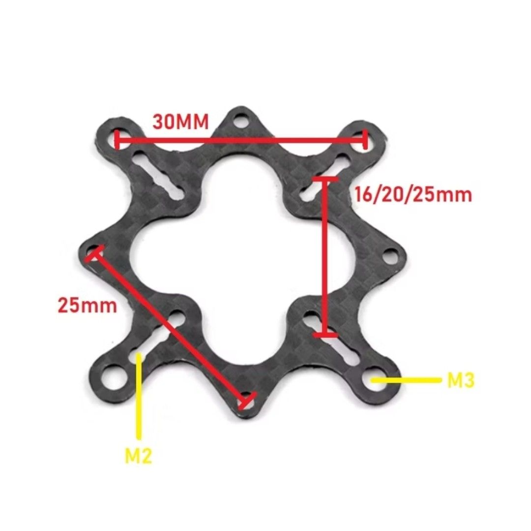 Carbon Fiber AIO Board Adapter For FC/ESC/VTX 16x16mm 20x20mm 30x30mm ...