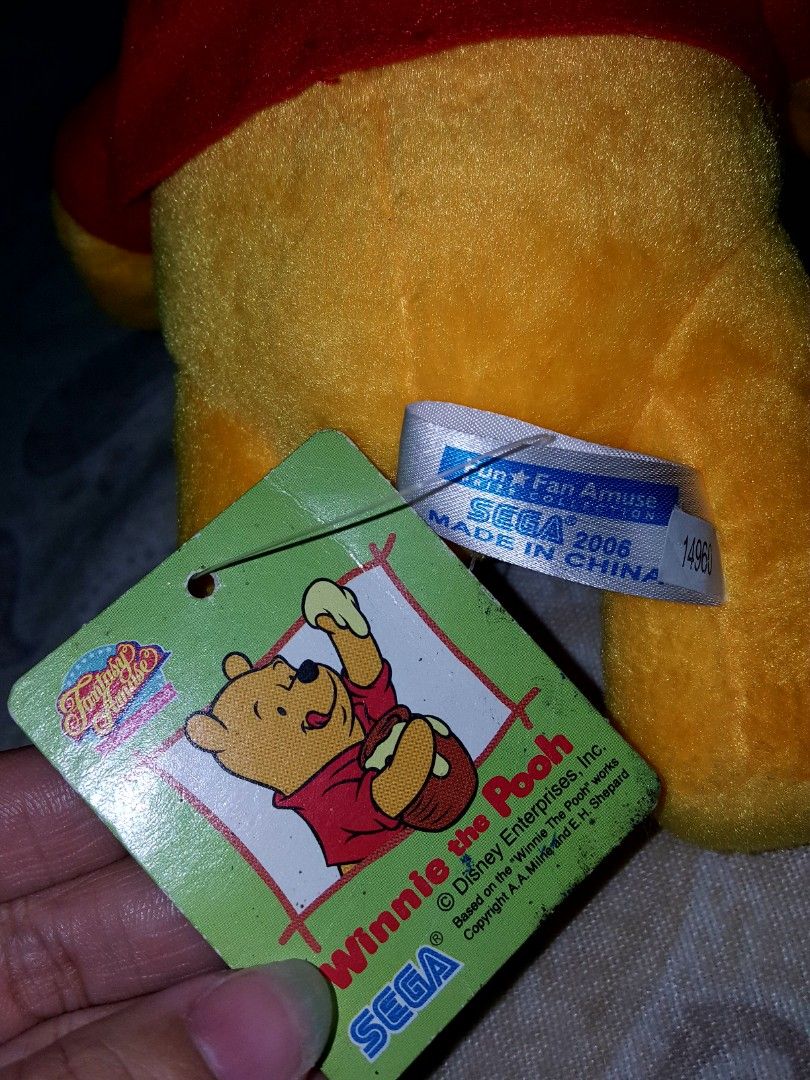 Disney Winnie The Pooh Winking With Honey Jar Plush, Hobbies & Toys ...