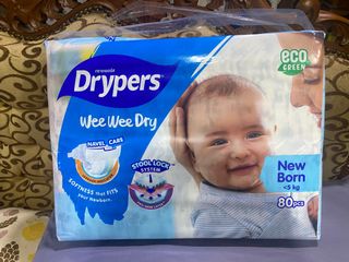 Drypers wee wee dry s80, Babies & Kids, Bathing & Changing, Diapers ...