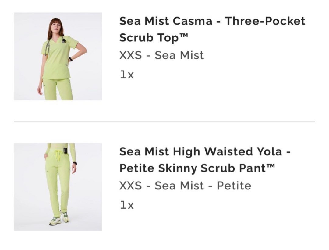 FIGS Scrub Suit- Sea Mist, Women's Fashion, Dresses & Sets, Sets or ...