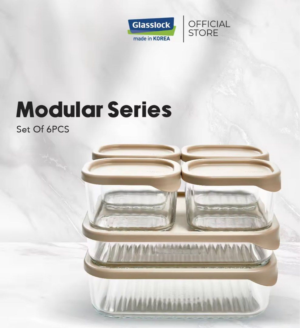 Glasslock Modular Glass Container Food Container, Furniture & Home ...
