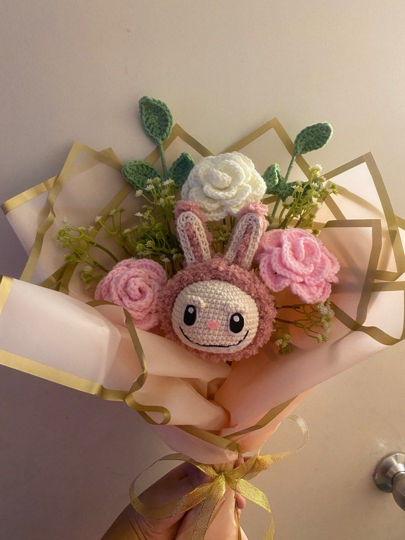 HANDMADE Labubu flower bouquet, Hobbies & Toys, Stationery & Craft ...