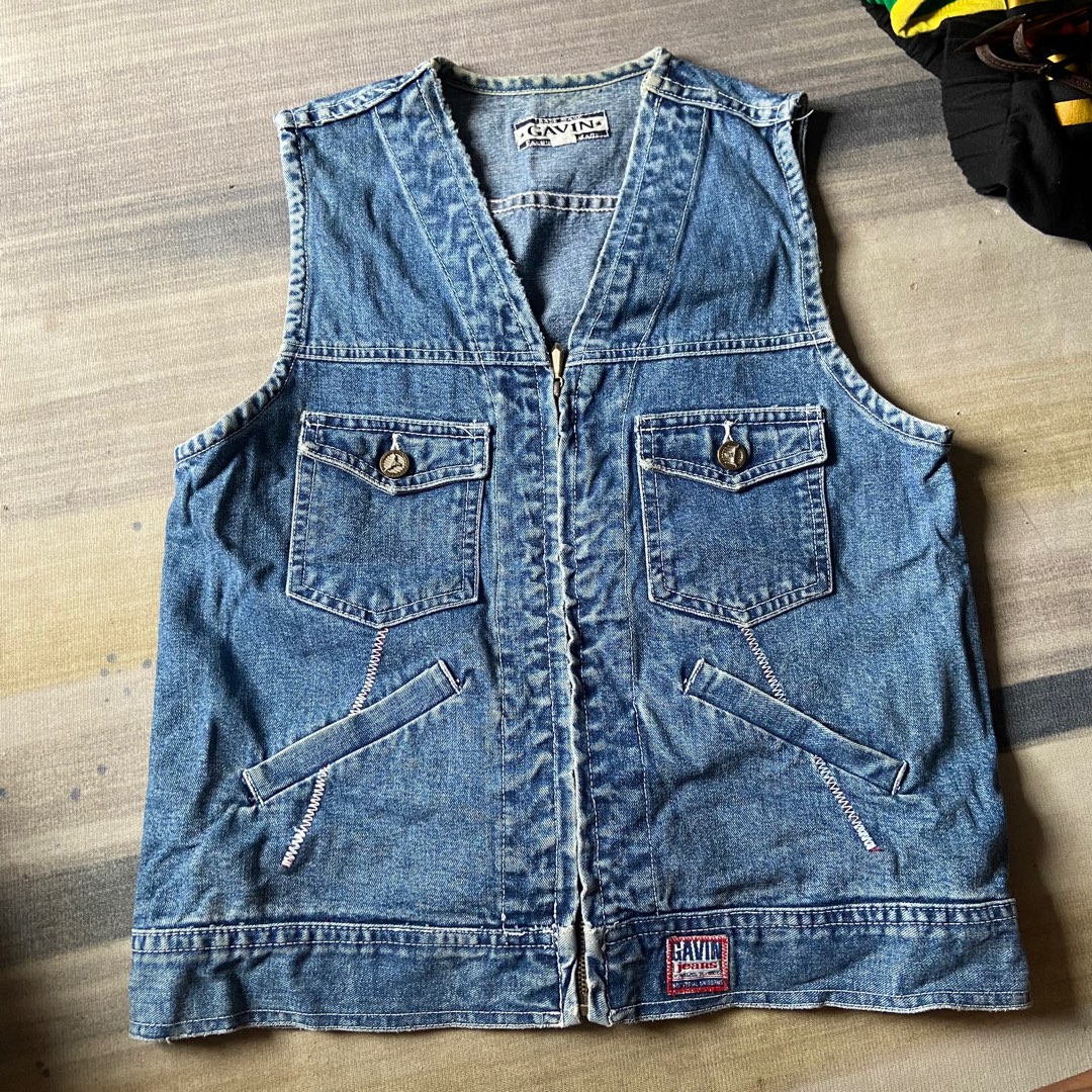 HQ Gavin Denim Vest, Women's Fashion, Tops, Others Tops on Carousell