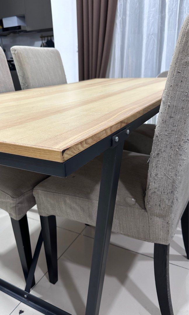 Ikea dining table set / set meja makan ikea, Furniture & Home Living ...