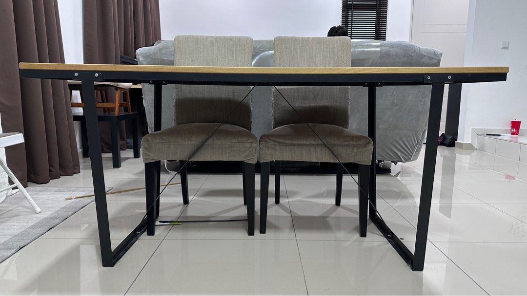Ikea dining table set / set meja makan ikea, Furniture & Home Living ...
